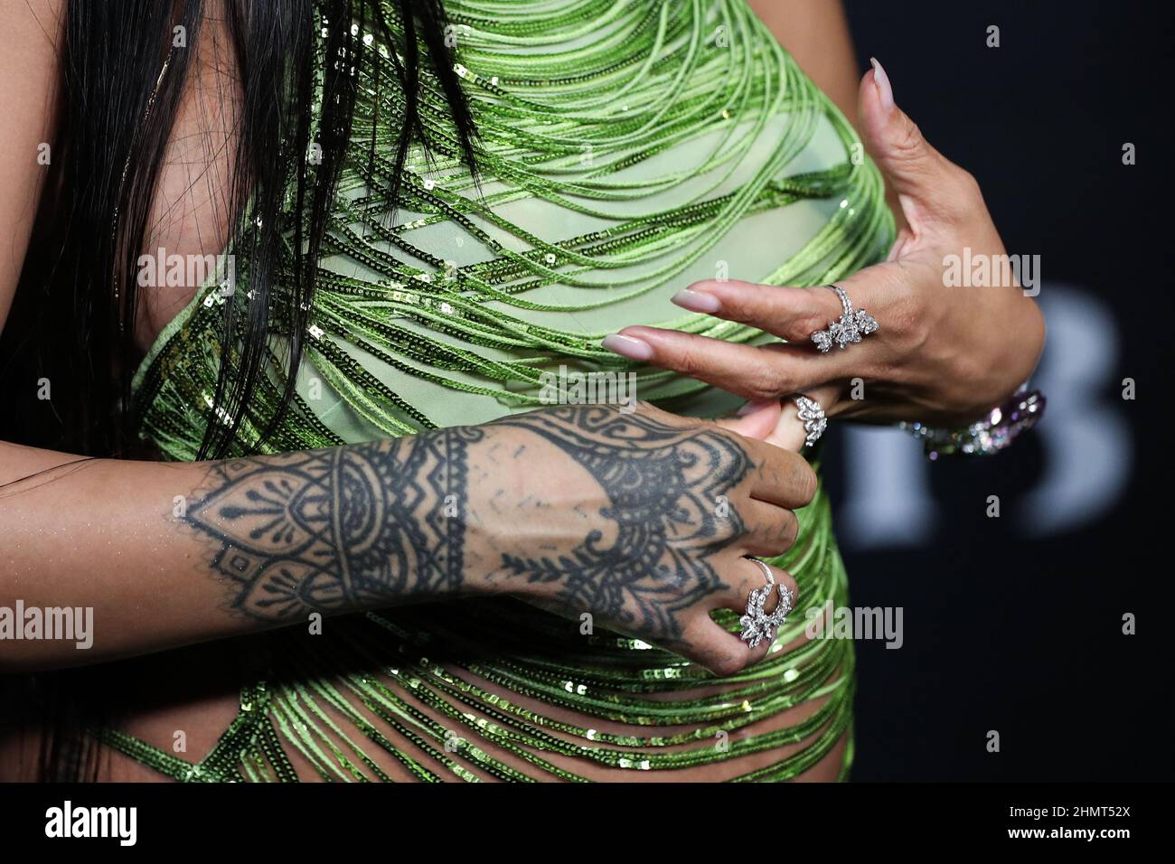 HOLLYWOOD, LOS ANGELES, CALIFORNIA, USA - FEBRUARY 11: Barbadian singer ...