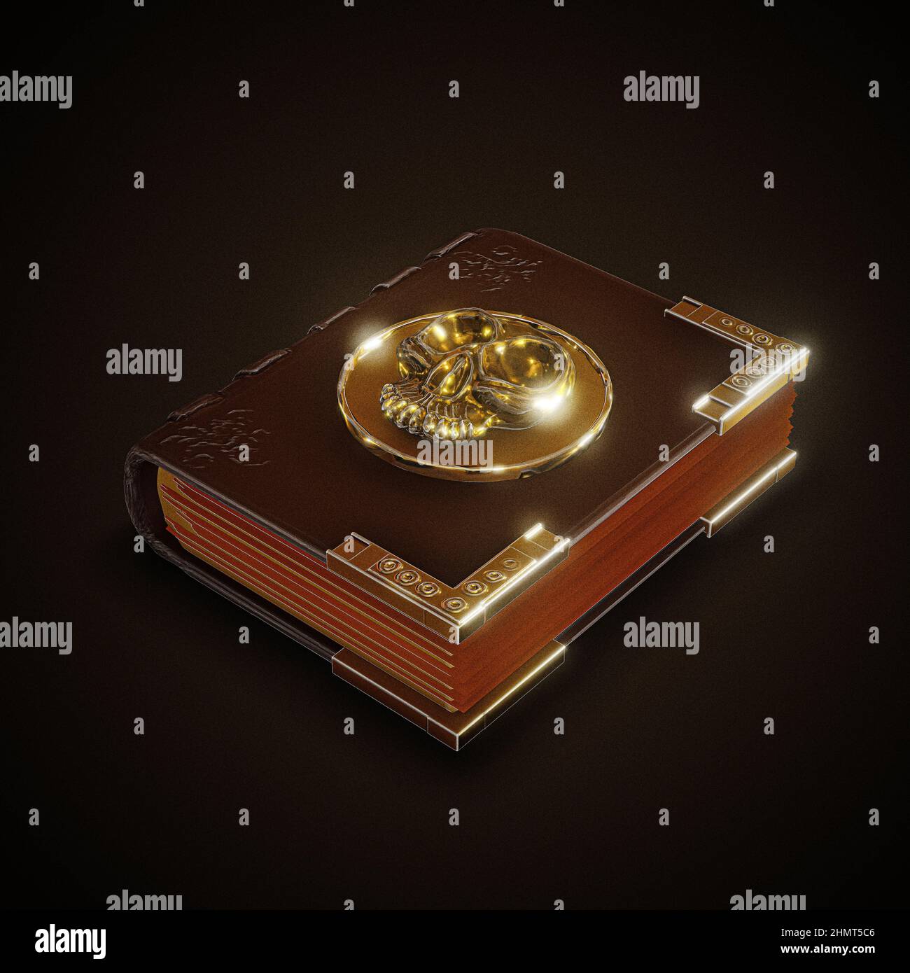 pirate book isolated on black background 3d illustration Stock Photo ...