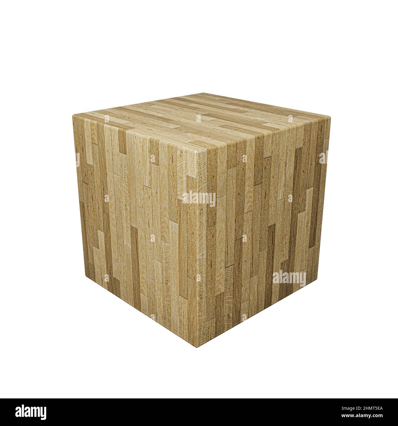 wooden cube isolated on white background 3d illustration Stock Photo ...