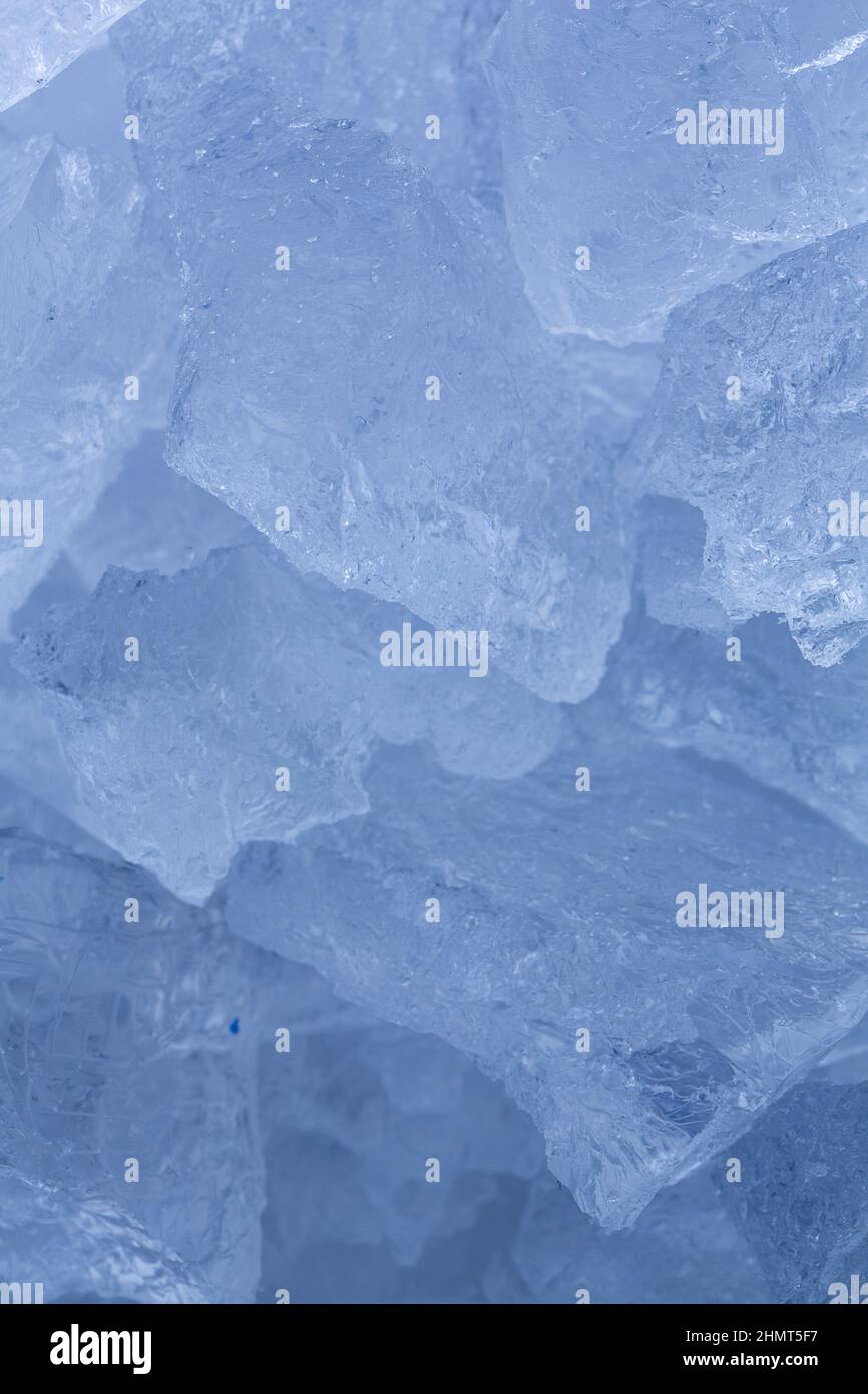 blue frozen ice crushed ice cubes Stock Photo - Alamy
