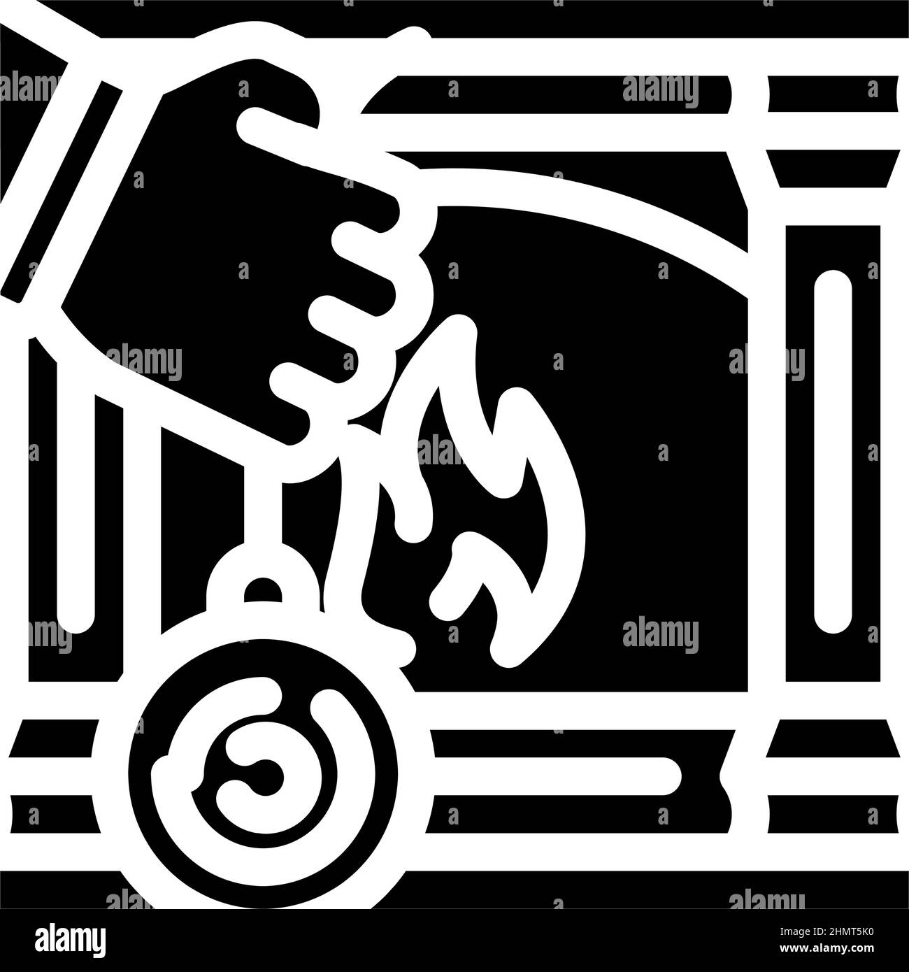 Black fireplace and wood floor Cut Out Stock Images & Pictures - Alamy