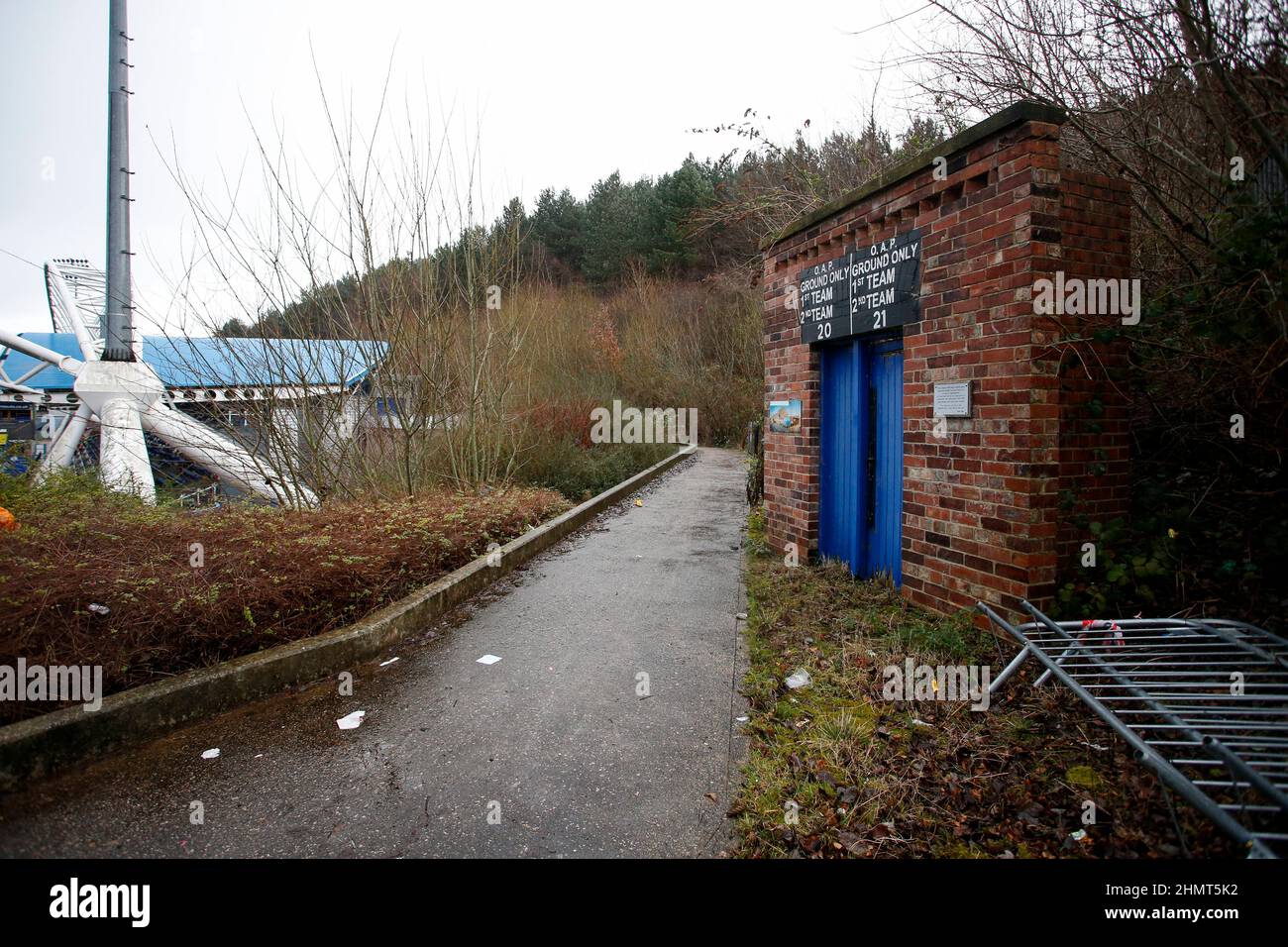 A view of the old turnstiles outside The John Smiths Stadium, home ...