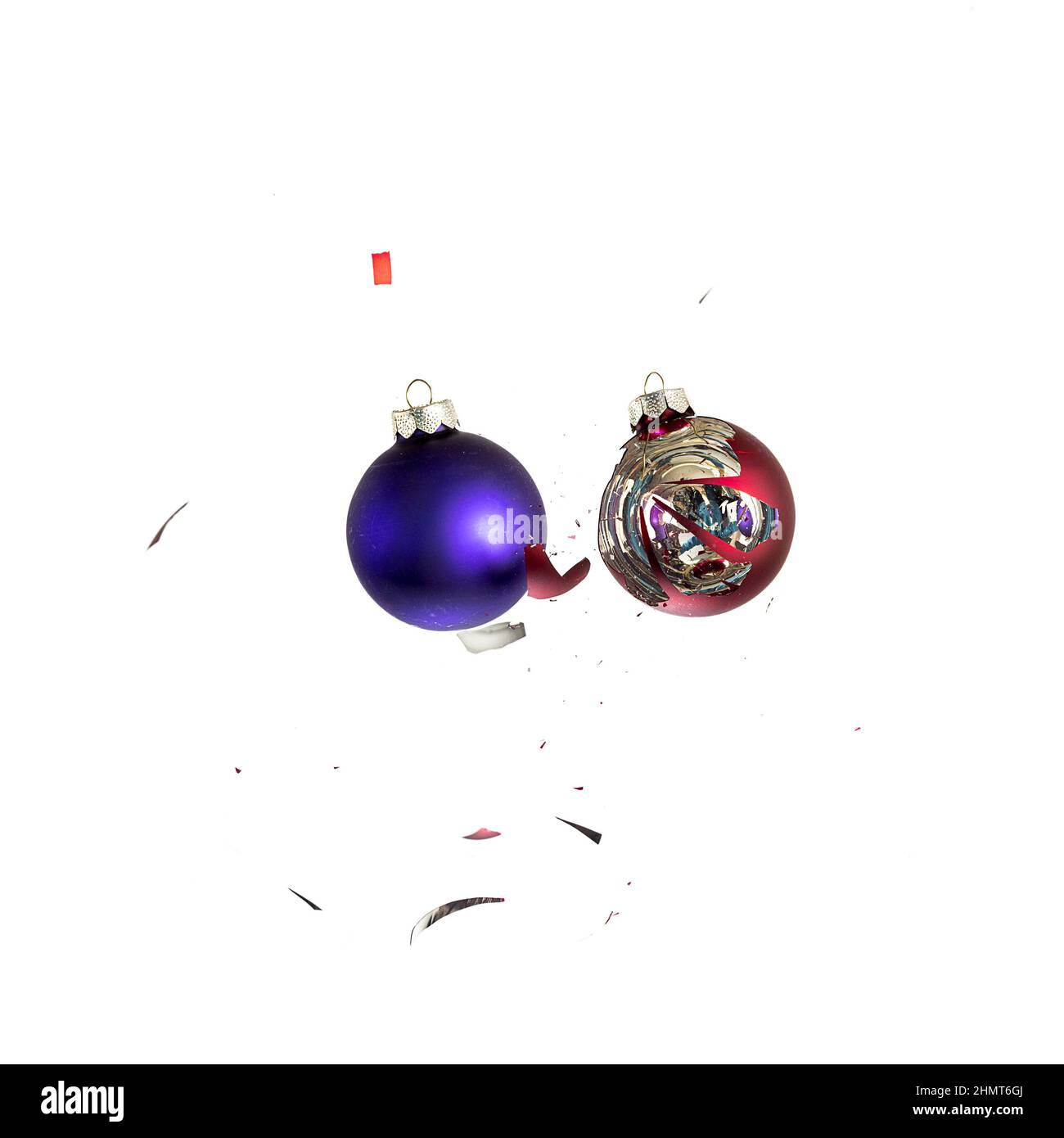 christmas balls destroyed Stock Photo - Alamy