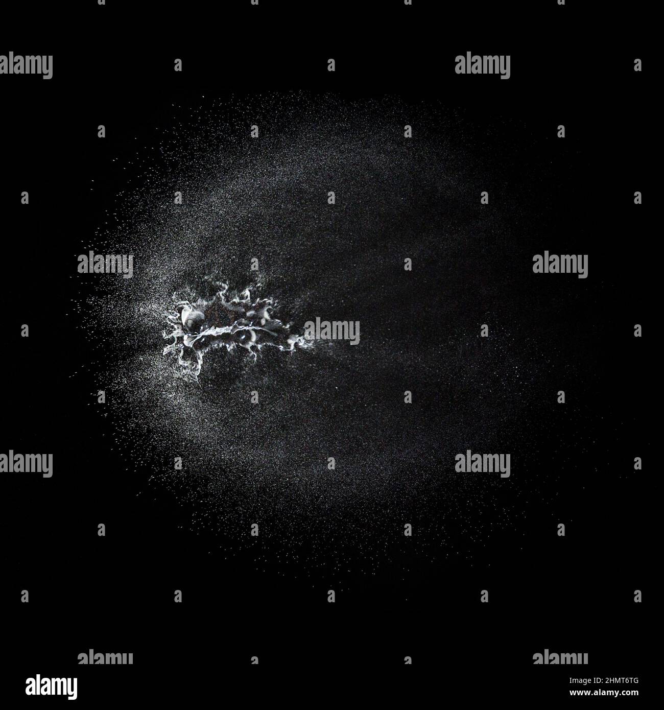 Exploding Soap Bubble in colorful colors on black background Stock ...