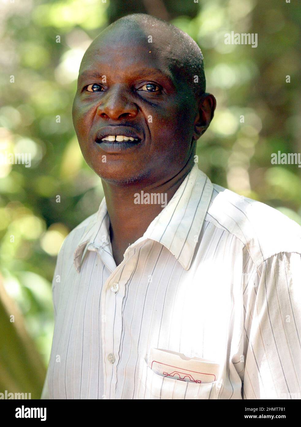KEEPER STEPHEN TUEI AT THE HALLER PARK WILDLIFE SANCTUARY. THE ...