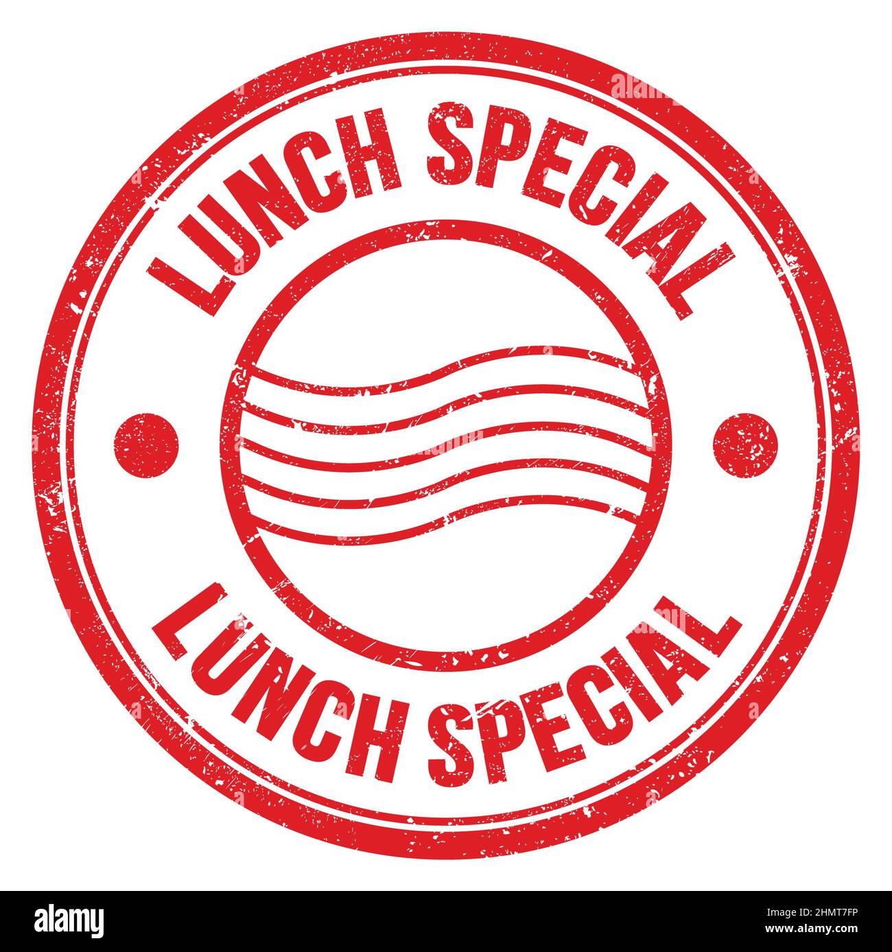 LUNCH SPECIAL word written on red round postal stamp sign Stock Photo ...