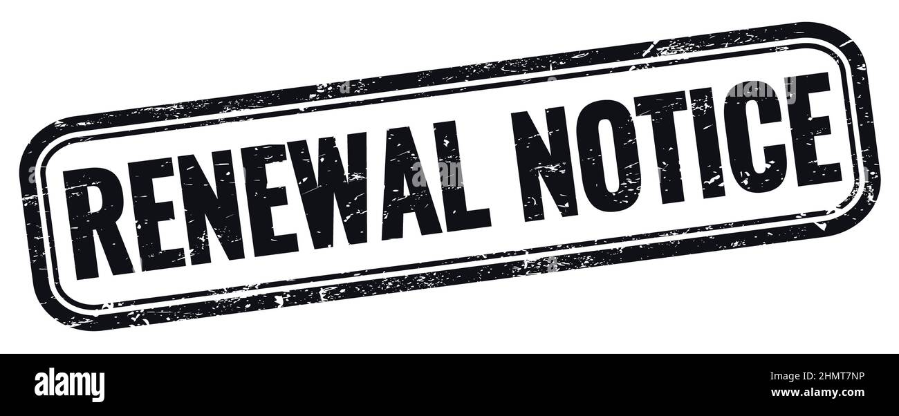 Renewal notice rubber stamp hi-res stock photography and images - Alamy