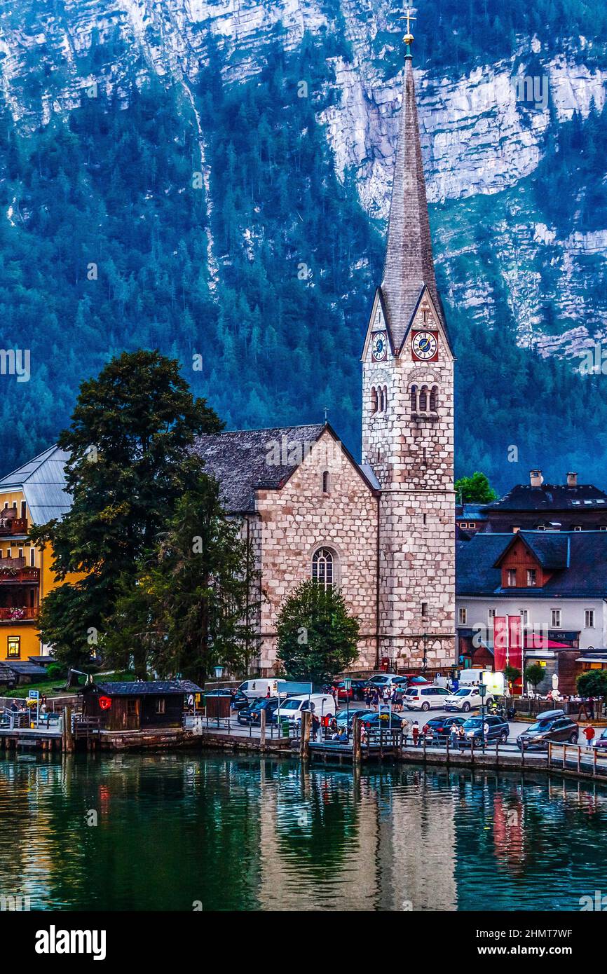 Beautiful view point of Hallstatt heritage village summer in Austria Stock Photo - Alamy