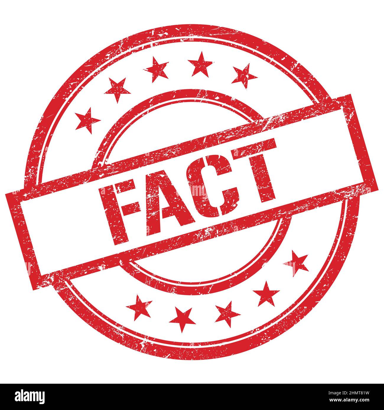 FACT text written on red round vintage rubber stamp Stock Photo - Alamy
