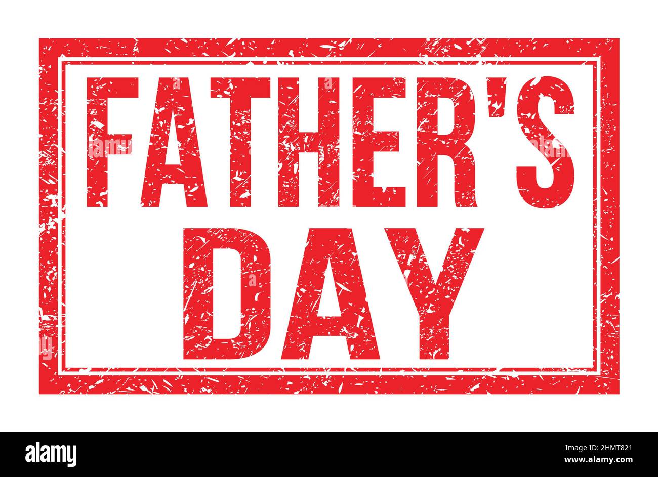 FATHER'S DAY, words written on red rectangle stamp sign Stock Photo - Alamy