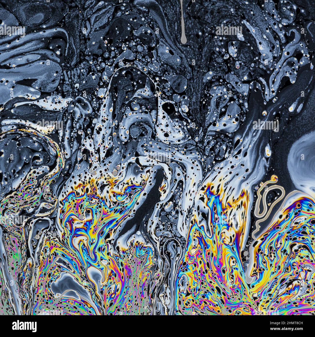 Rainbow colors created a abstakt soap film, soap bubble, background ...