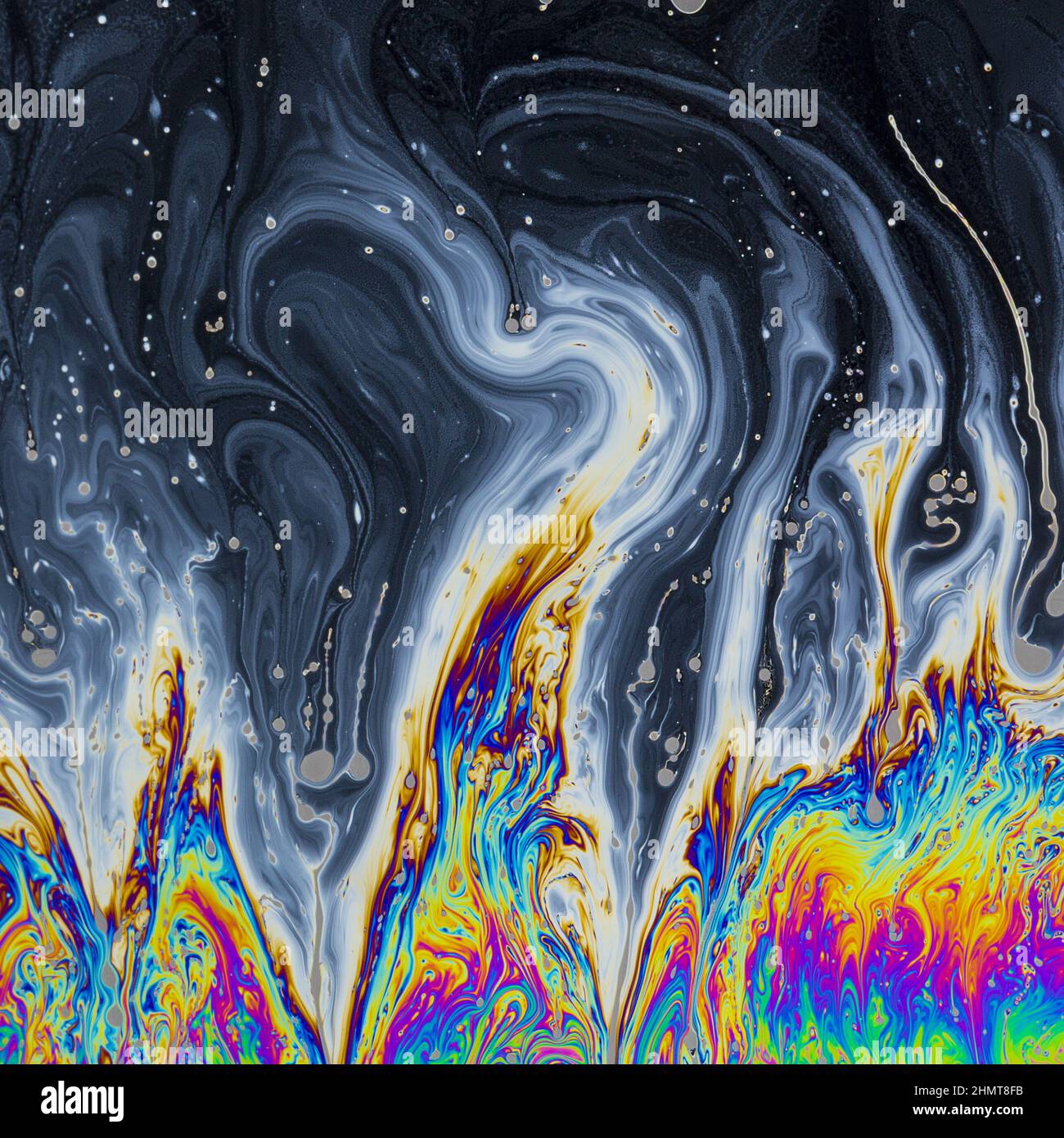 Rainbow colors created a abstakt soap film, soap bubble, background ...