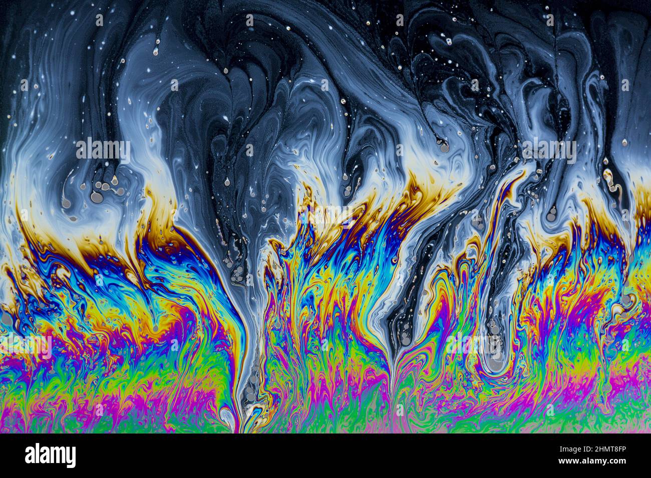 Rainbow colors created a abstakt soap film, soap bubble, background ...
