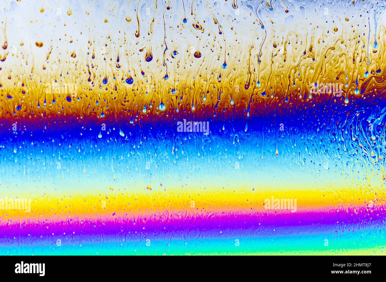 Rainbow colors created a abstakt soap film, soap bubble, background ...