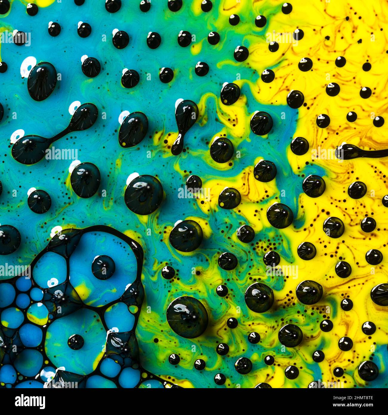 Abstract ART. Swirls, artistic design with colorful oil colors forming ...