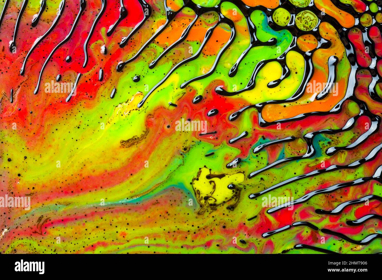 Abstract ART. Swirls, artistic design with colorful oil colors forming ...