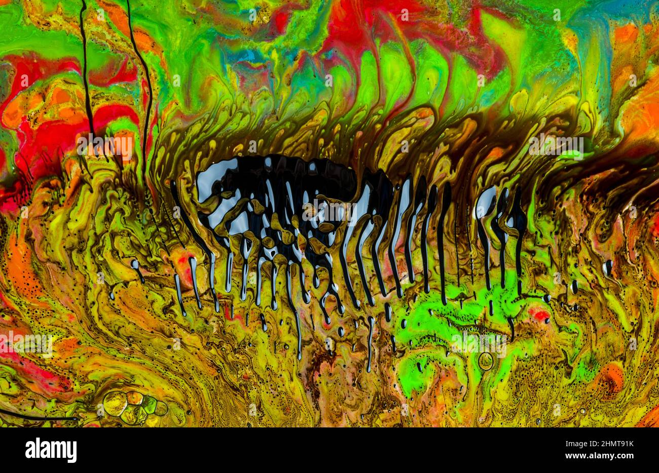 Abstract ART. Swirls, artistic design with colorful oil colors forming ...