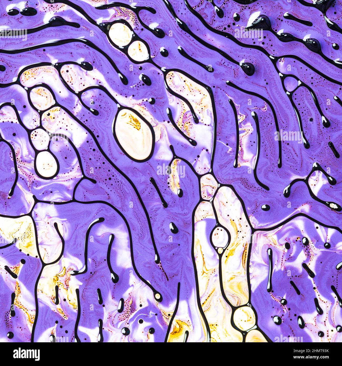 Abstract ART. Style incorporates swirl, artistic design with Purple and ...