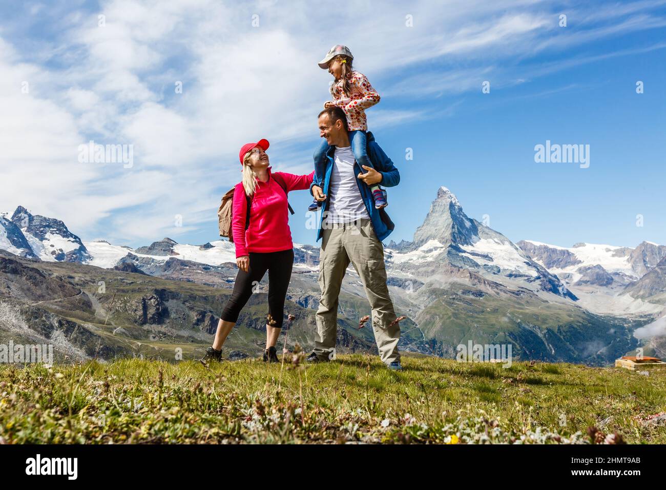 Parents kids trekking in hi-res stock photography and images - Alamy