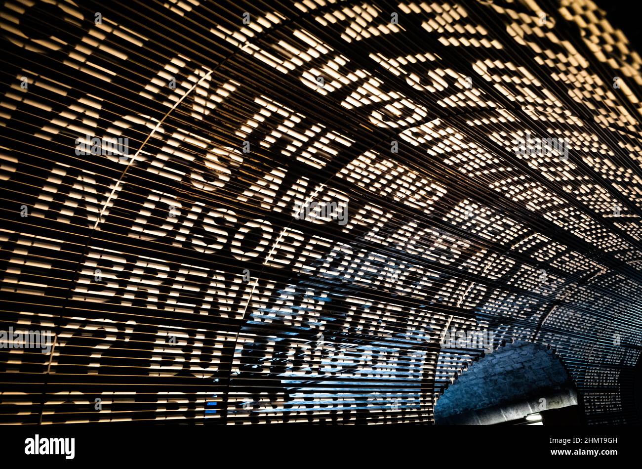 Words projected exhibit hi-res stock photography and images - Alamy
