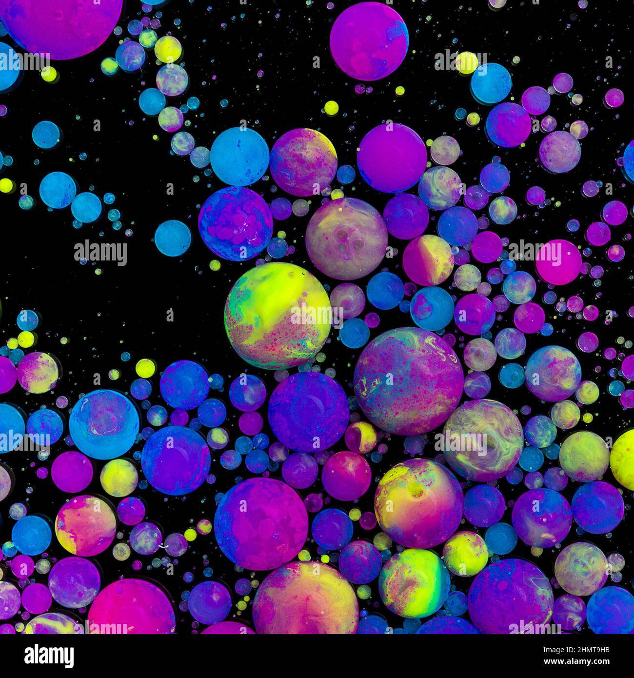 Acrylic paint ink color balls Stock Photo - Alamy