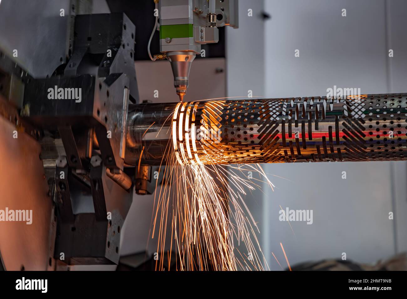 CNC Laser cutting of metal, modern industrial technology Making ...