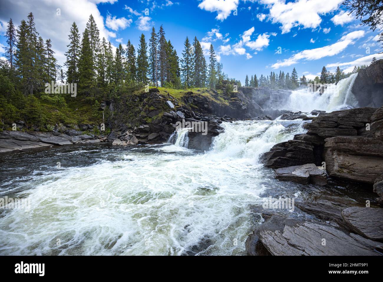 Ristafallet waterfall in the western part of Jamtland is listed as one ...