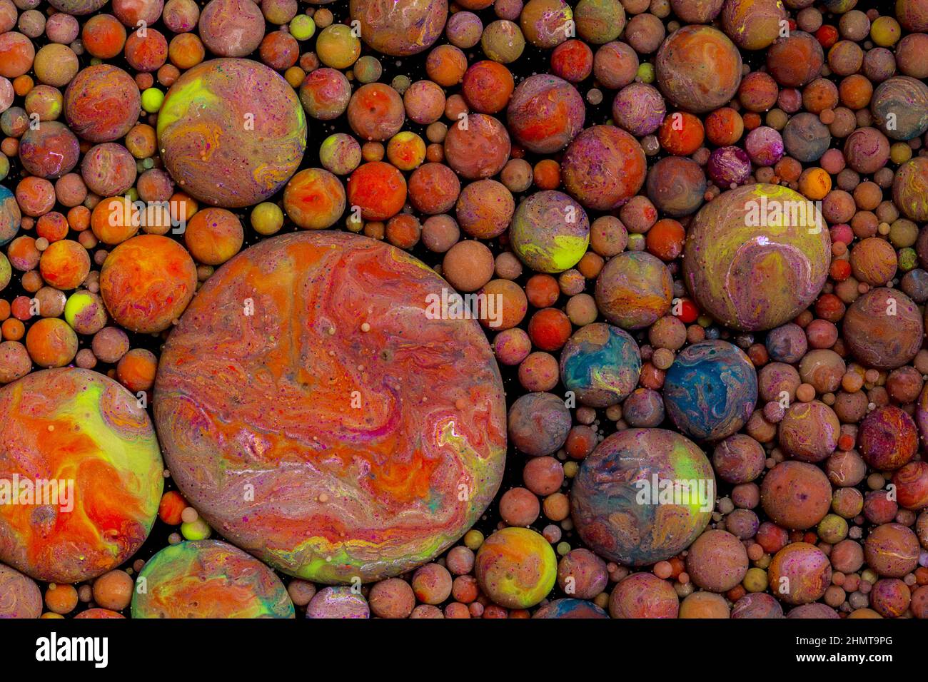 Acrylic paint balls abstract texture hi-res stock photography and ...