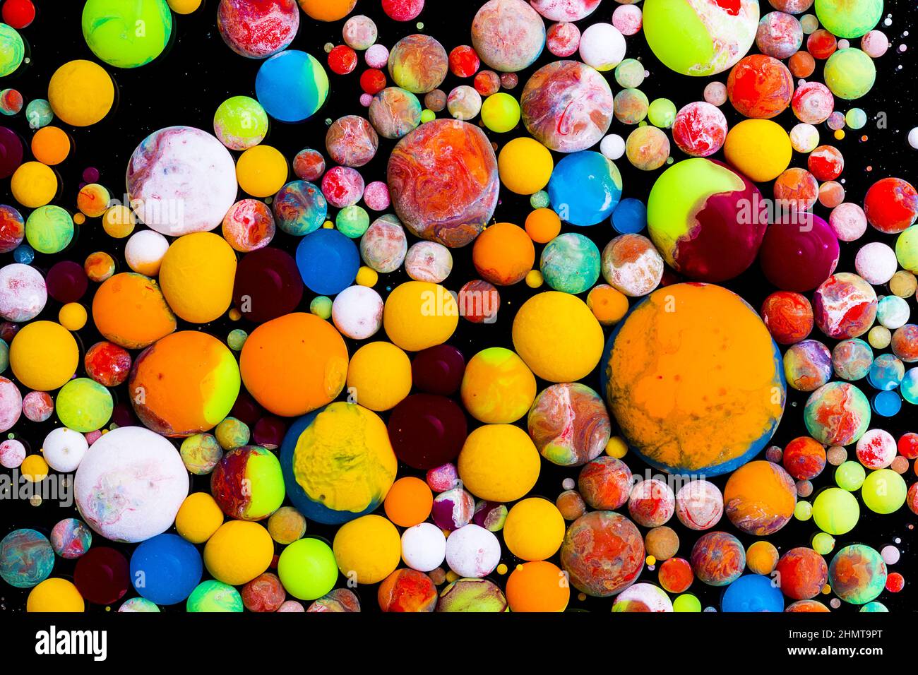 Color Explosion ink balls Stock Photo - Alamy