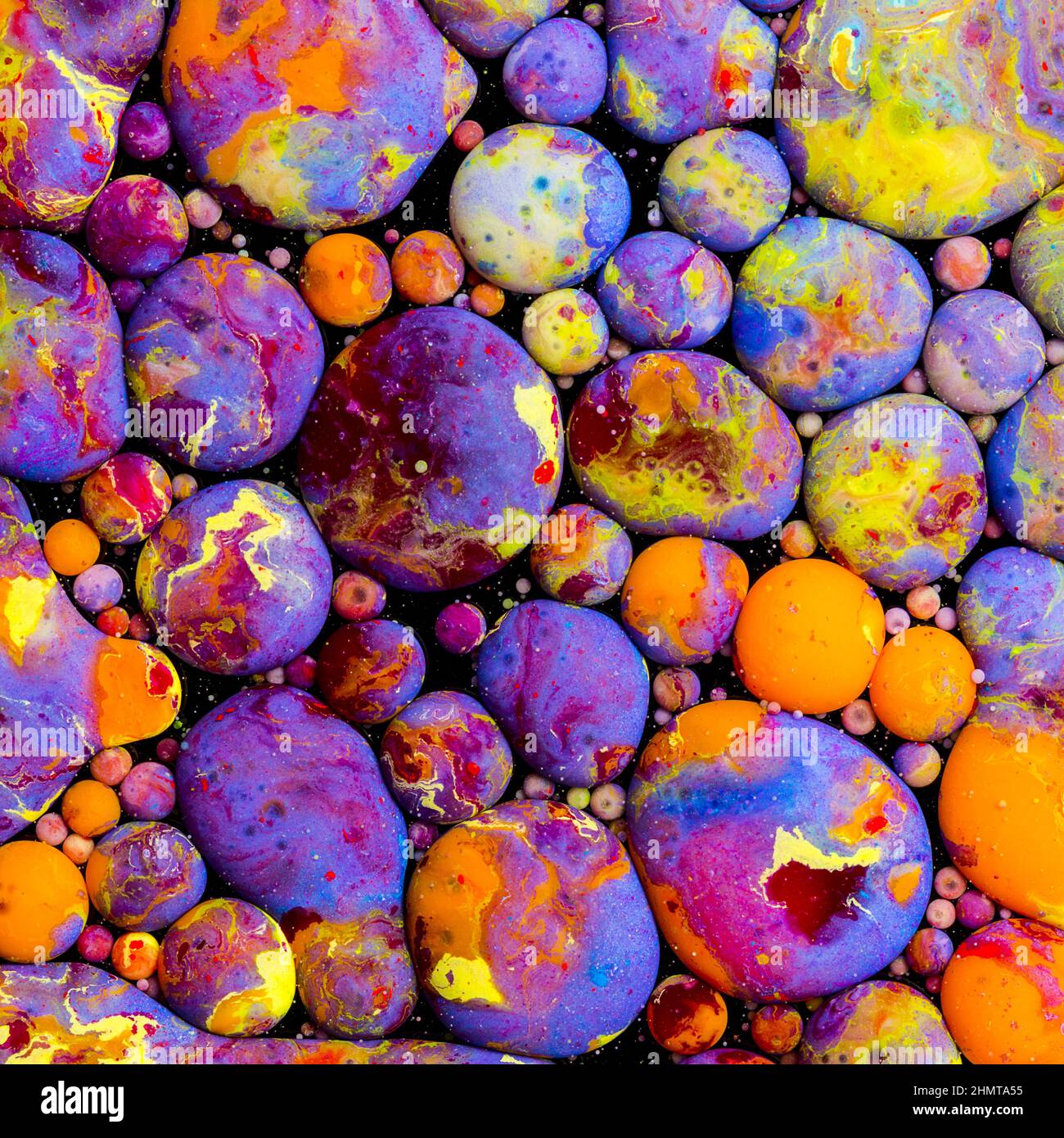 Acrylic paint balls abstract texture hi-res stock photography and ...