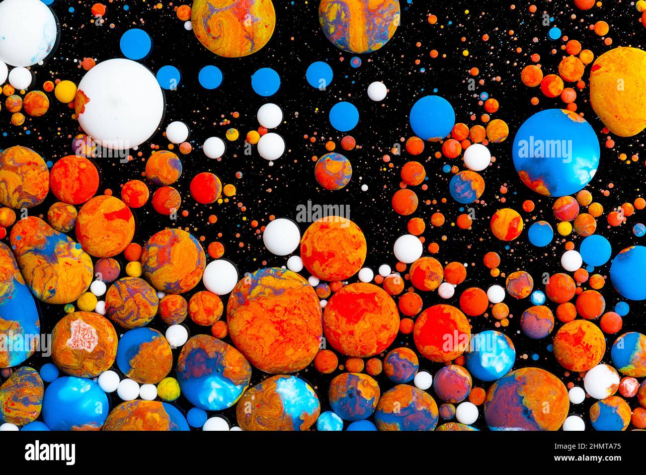 Acrylic paint balls abstract texture hi-res stock photography and ...