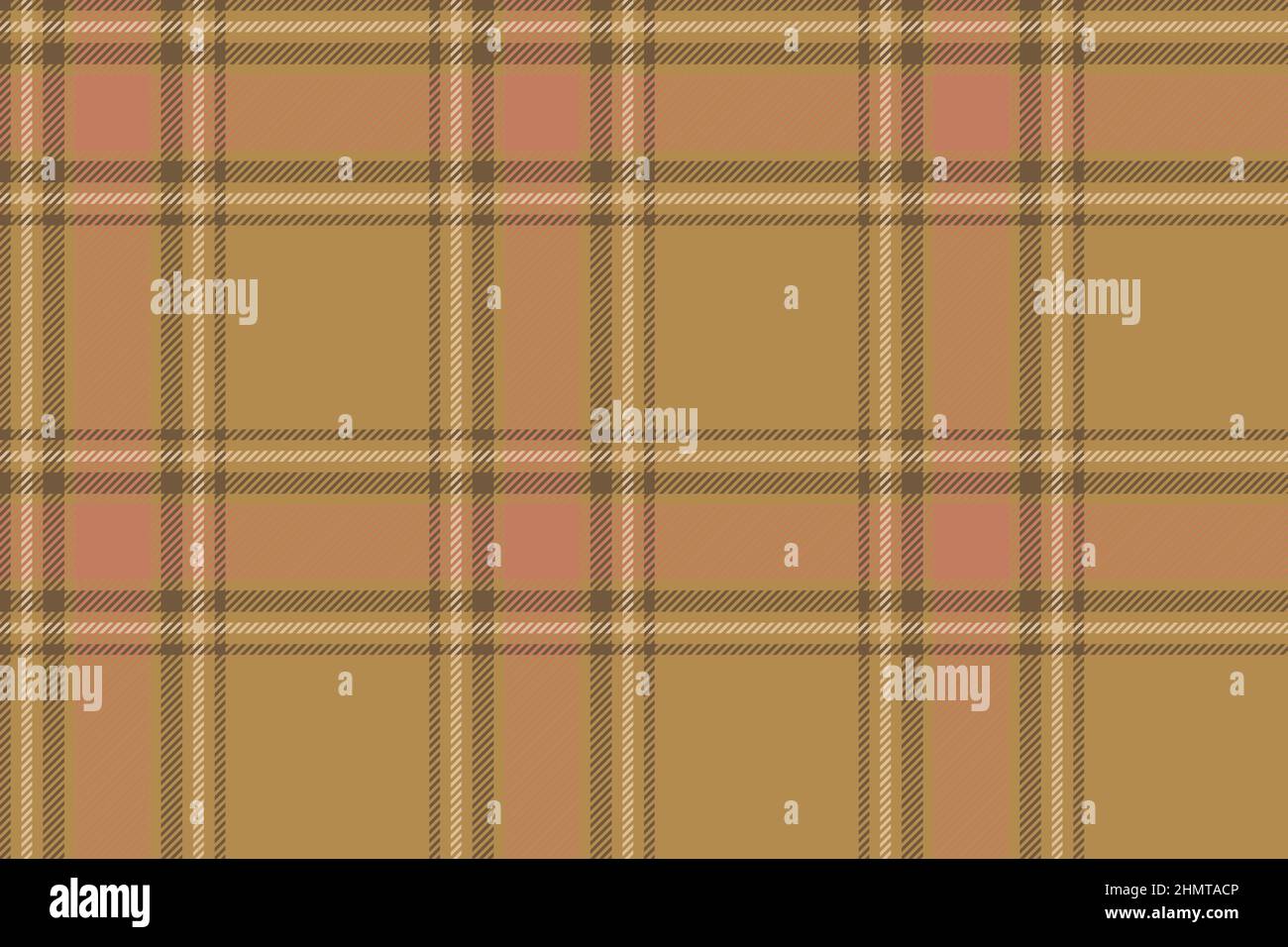 Plaid background, check seamless pattern in beige. Vector fabric ...