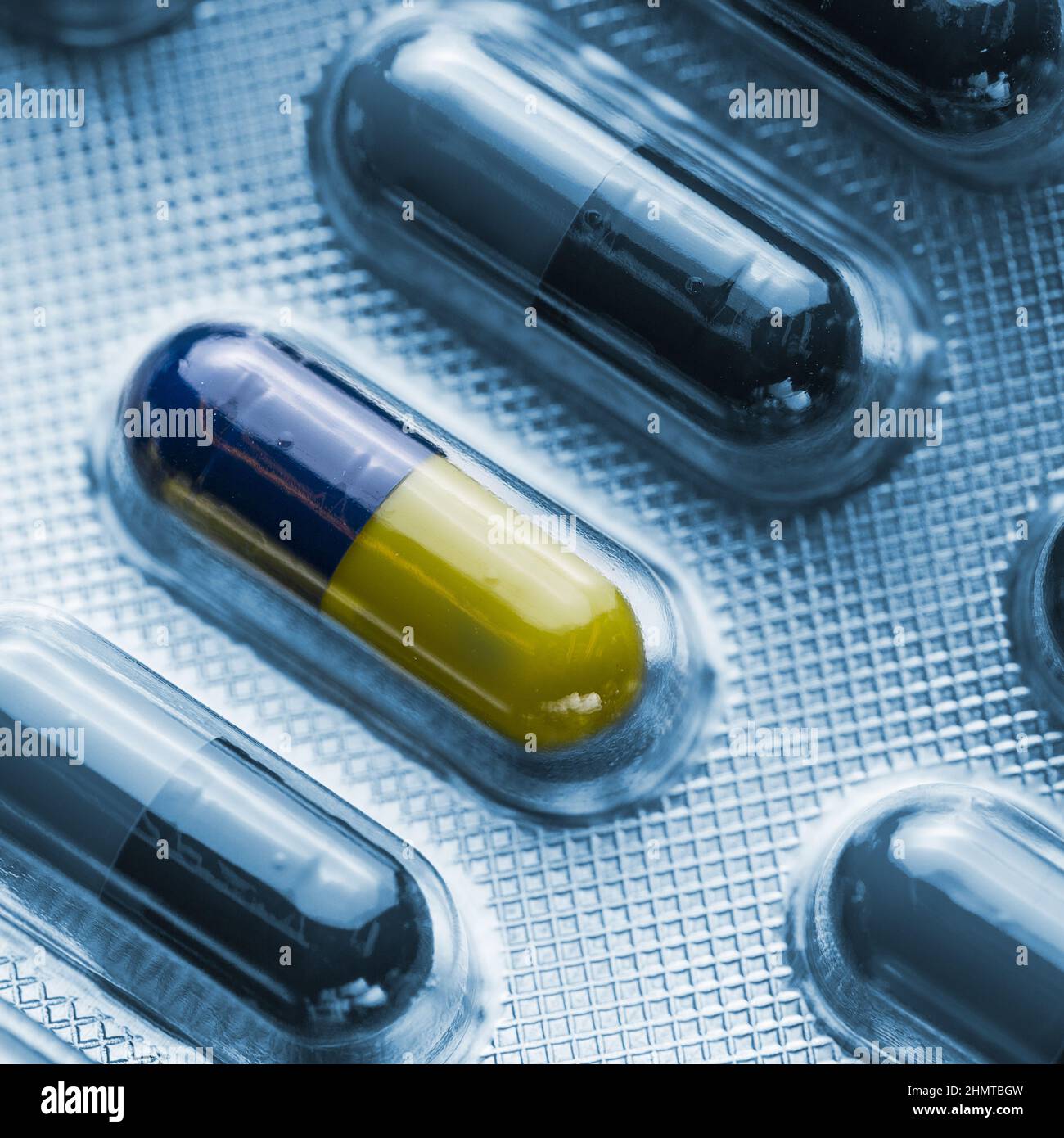 Tablets pills in a Blister packaging pharmacy medicine medical Stock ...