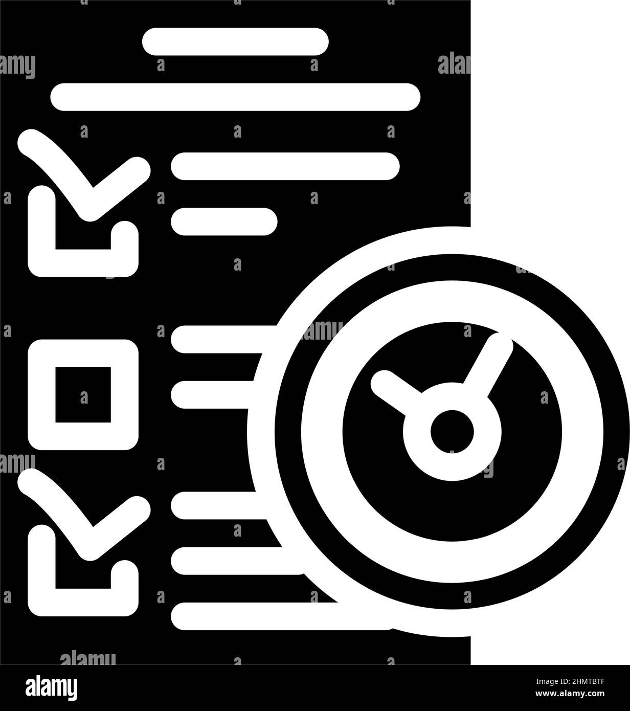 check list glyph icon vector illustration Stock Vector Image & Art - Alamy