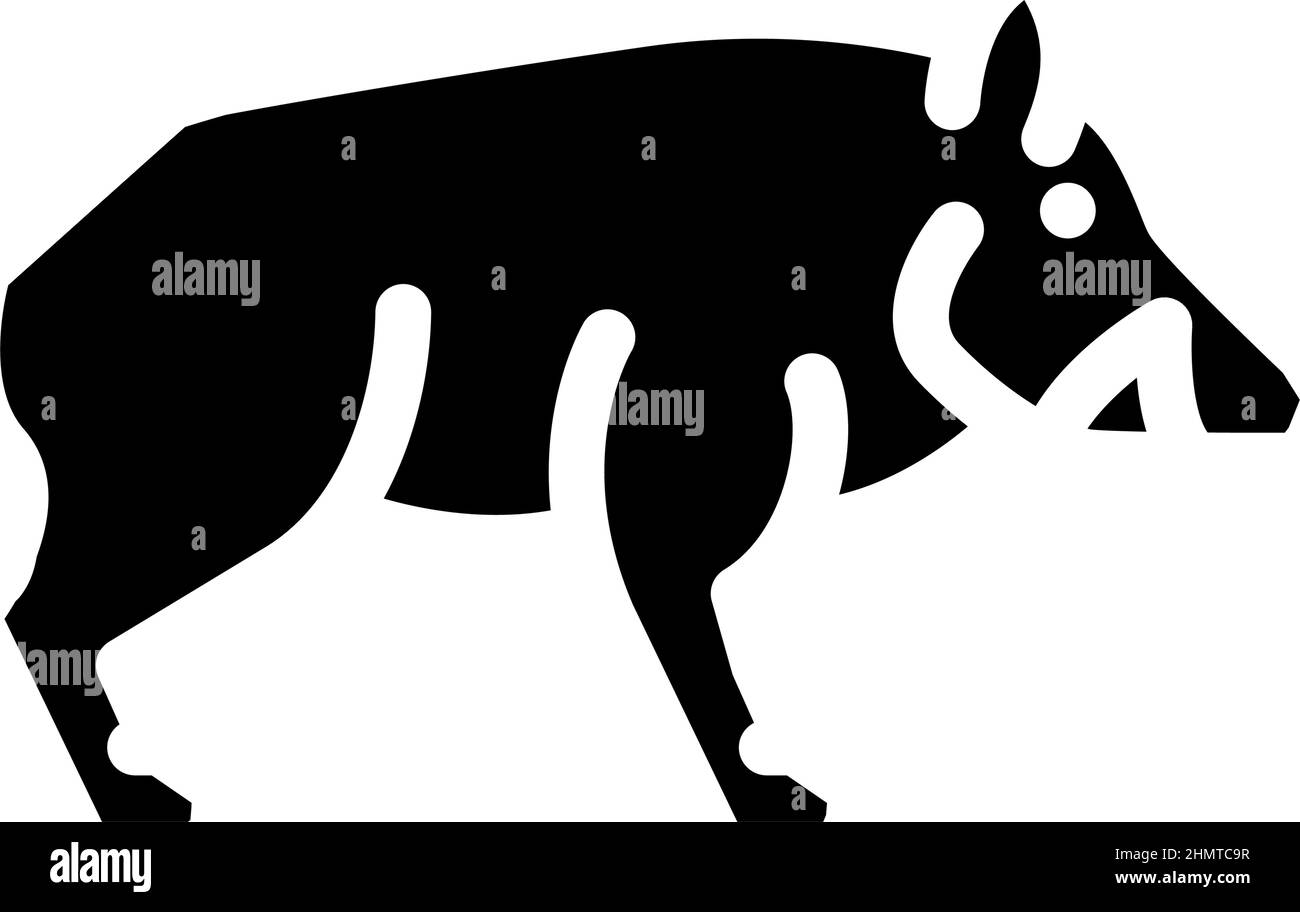 Boar line icon animal Black and White Stock Photos & Images - Alamy
