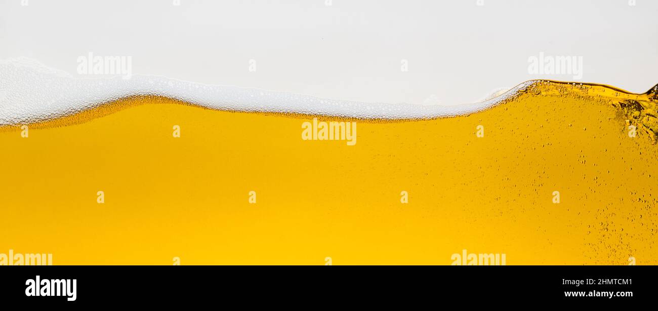 Beer alcohol wave with bubbels Stock Photo - Alamy
