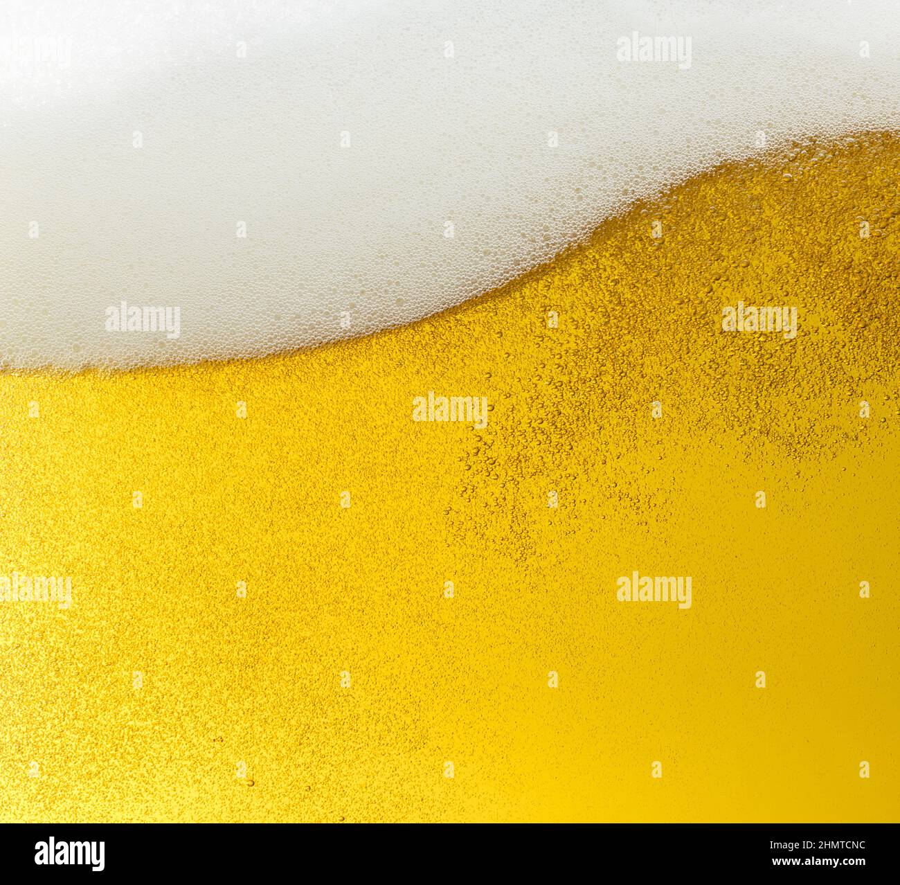 Beer wave with foam and bubbles on golden Yellow Background Stock Photo ...