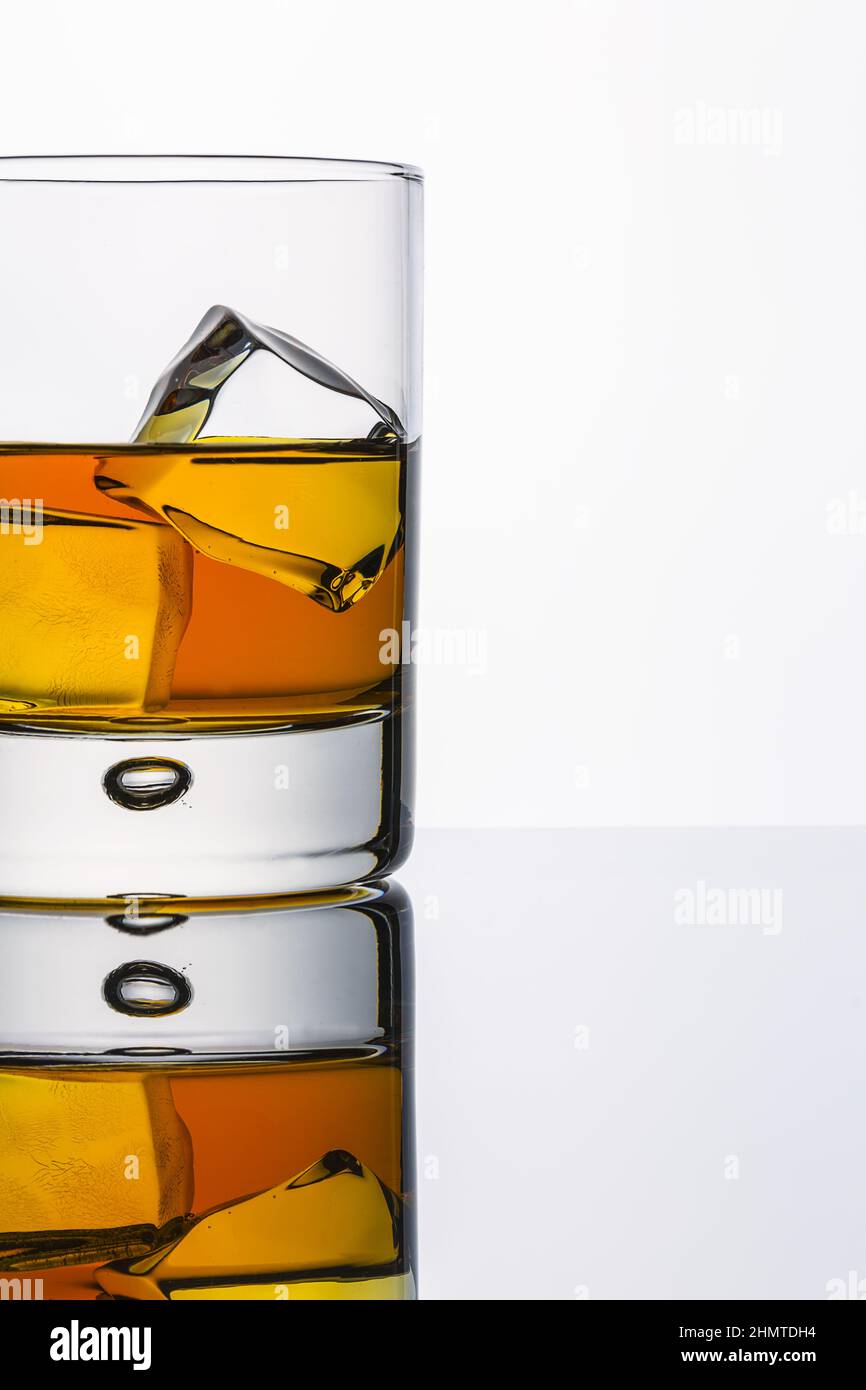 scottish whiskey with ice Stock Photo - Alamy