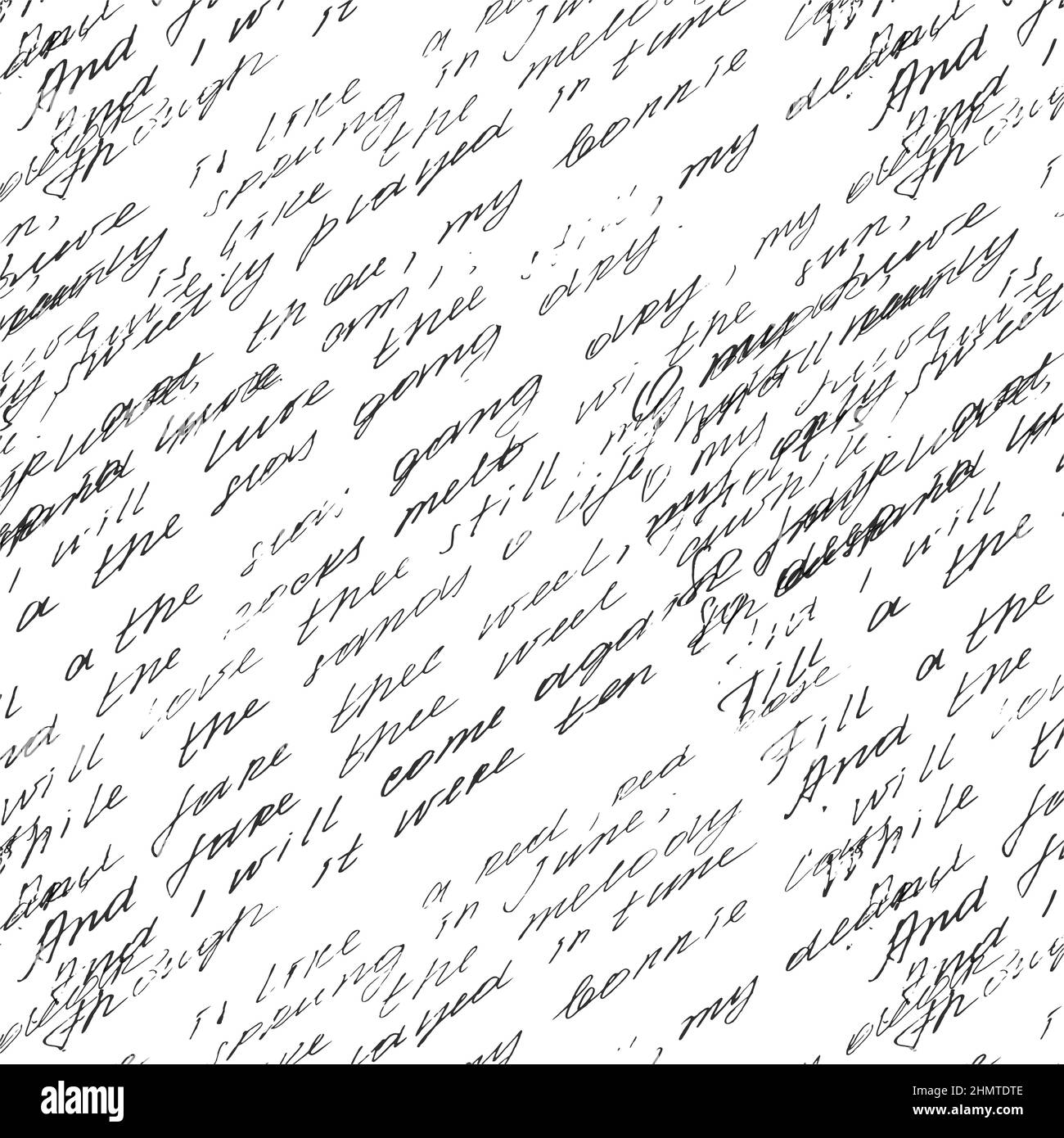 Abstract monochrome text.Vintage background of poems, poetry Stock ...