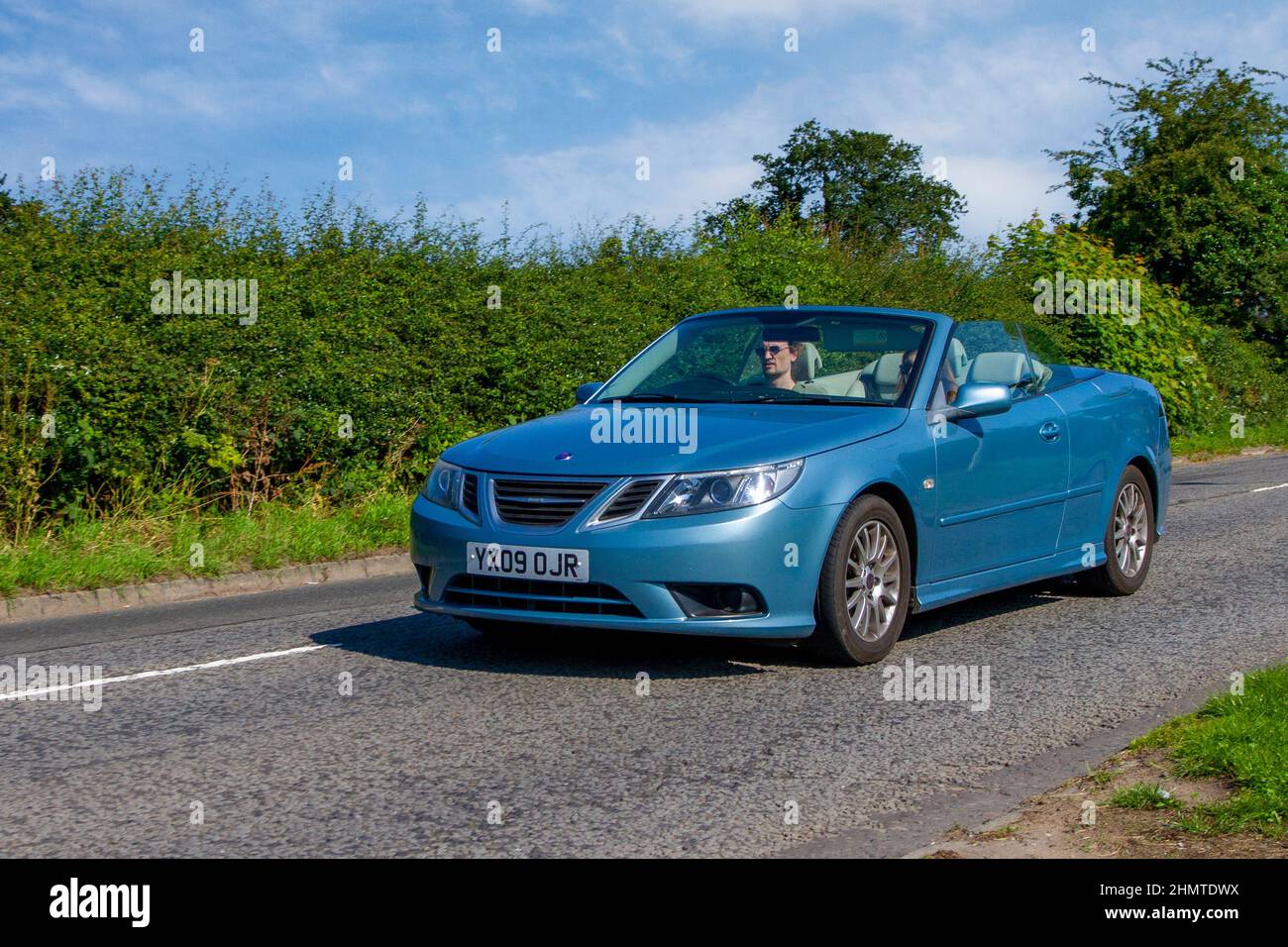 2009 blue Saab 9-3 Vector Sport 1796cc 6 speed manual; en-route to ...
