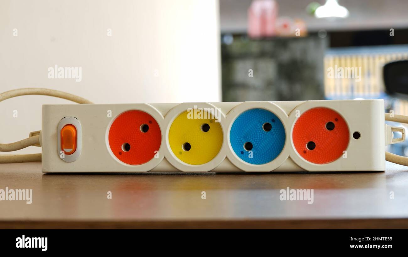 Electrical plug terminal on the table Stock Photo - Alamy