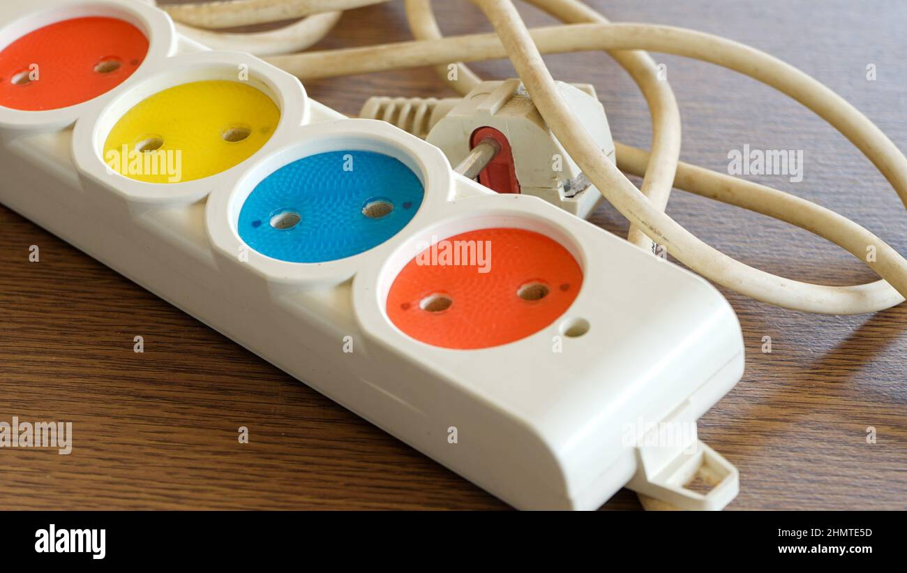 Electrical plug terminal on the table Stock Photo - Alamy