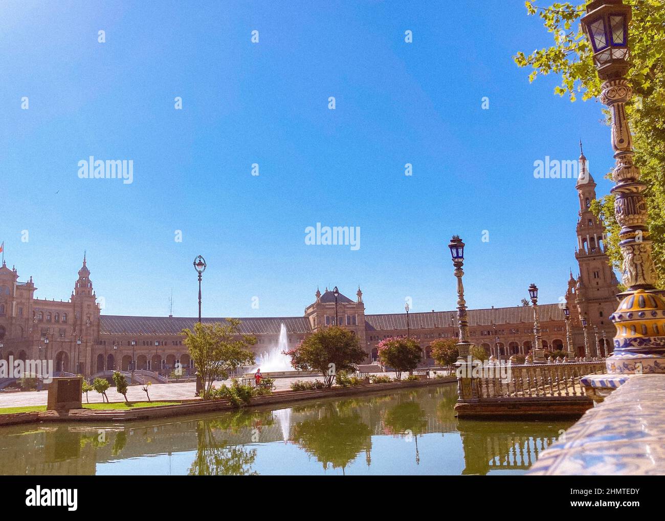 Seville, Spain: 03-07-2021: Seville Sevilla Plaza de Espana in ...