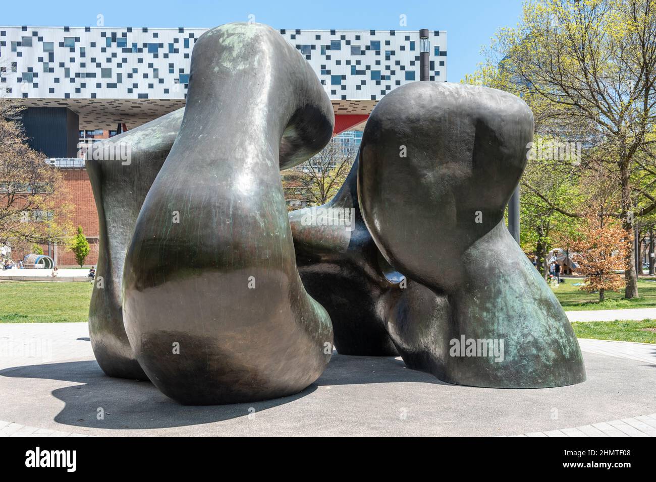 Sculpture Two Large Forms by Henry Moore, Toronto, Canada Stock Photo ...