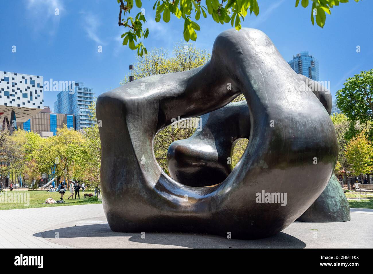 Sculpture Two Large Forms by Henry Moore, Toronto, Canada Stock Photo ...