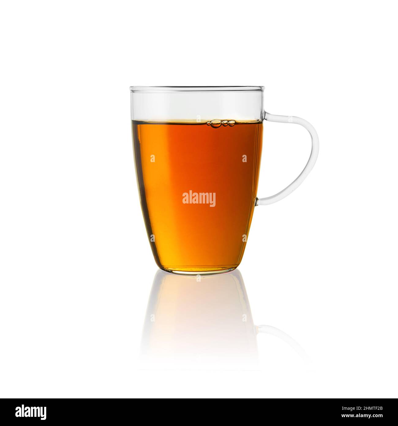 teacup tea hot drink aroma isolated on white background with reflection ...