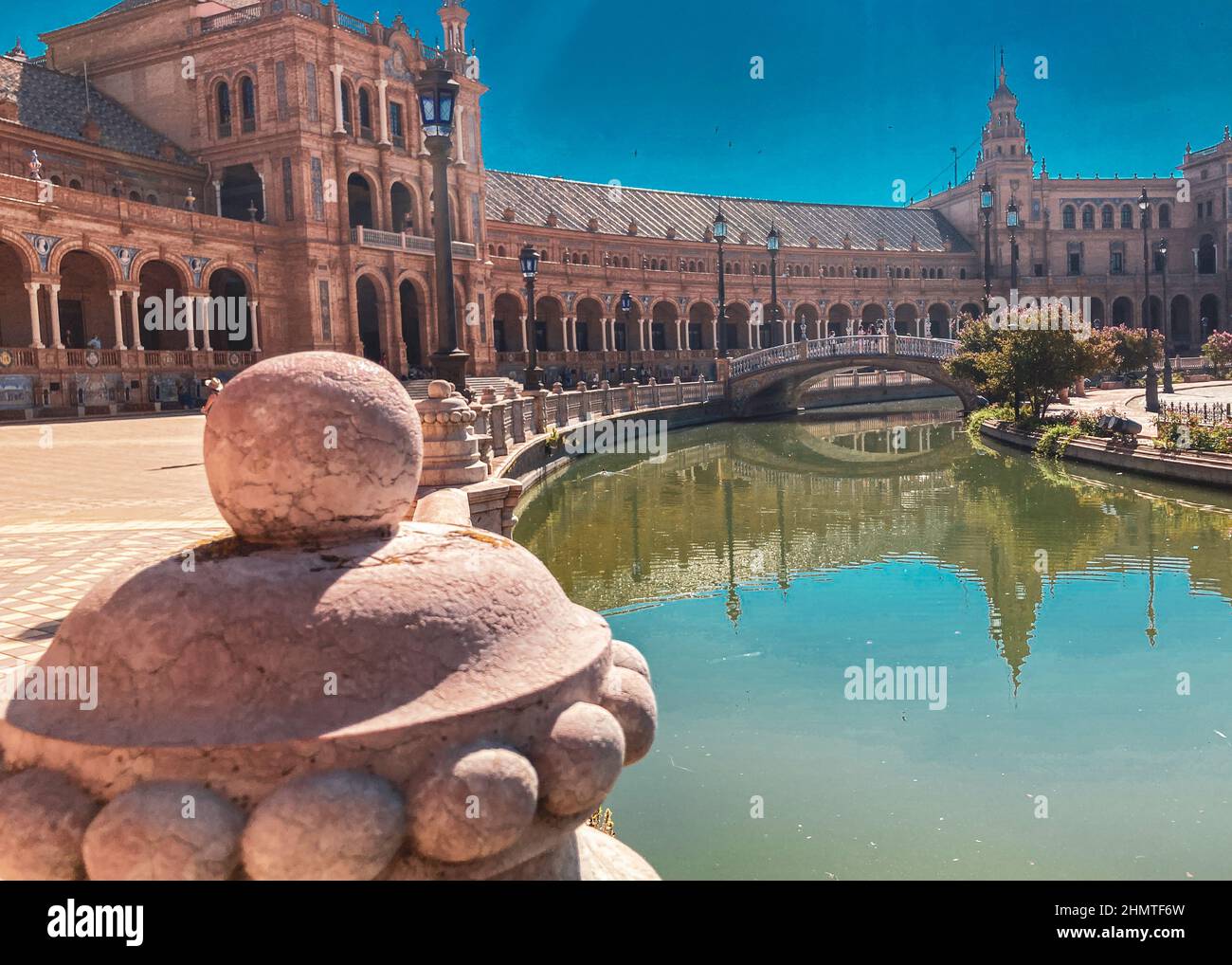 Seville, Spain: 03-07-2021: Seville Sevilla Plaza de Espana in ...