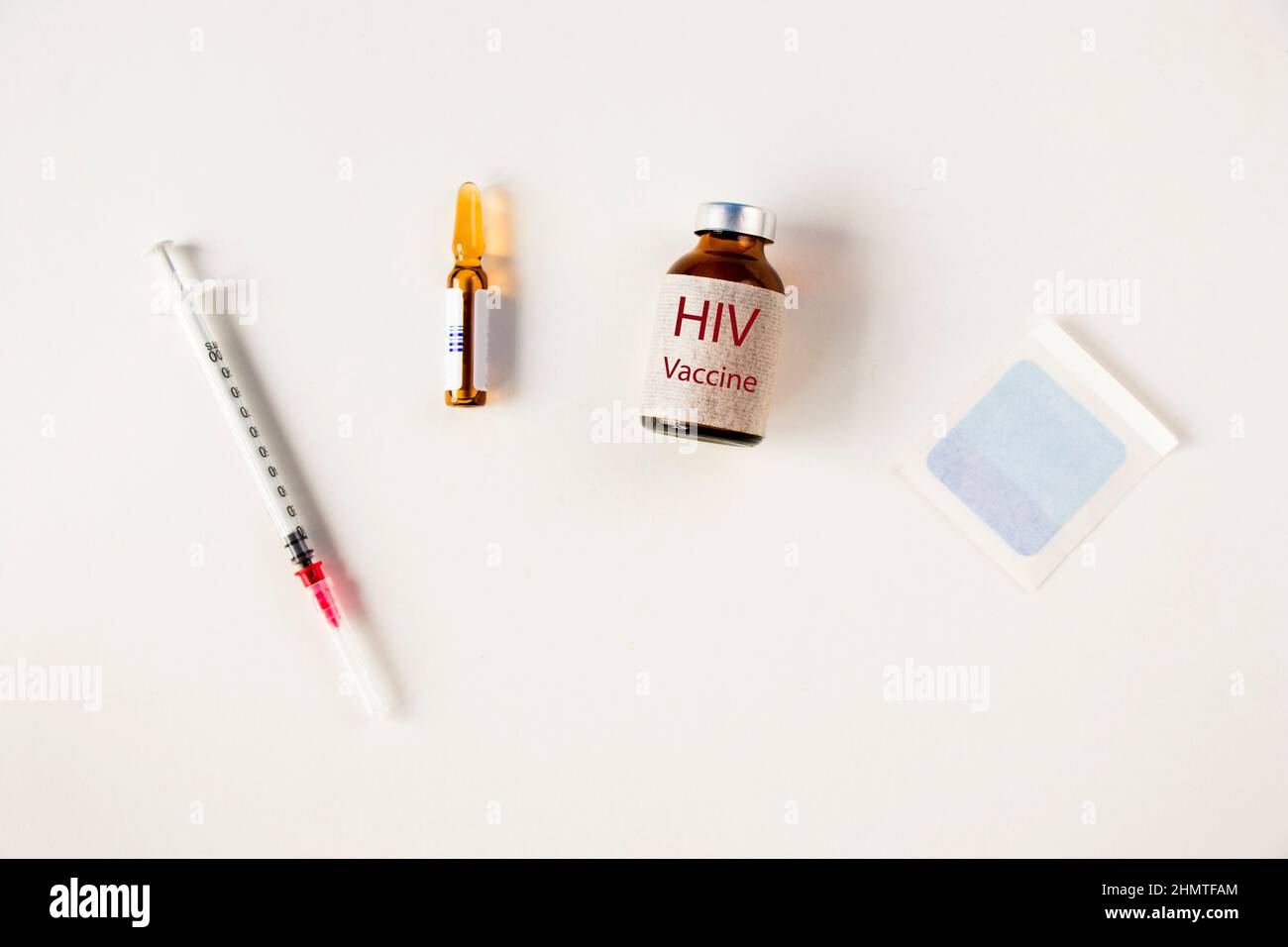 Hiv vaccine, needle injection, ampule and drugs, Aids vaccine Stock ...