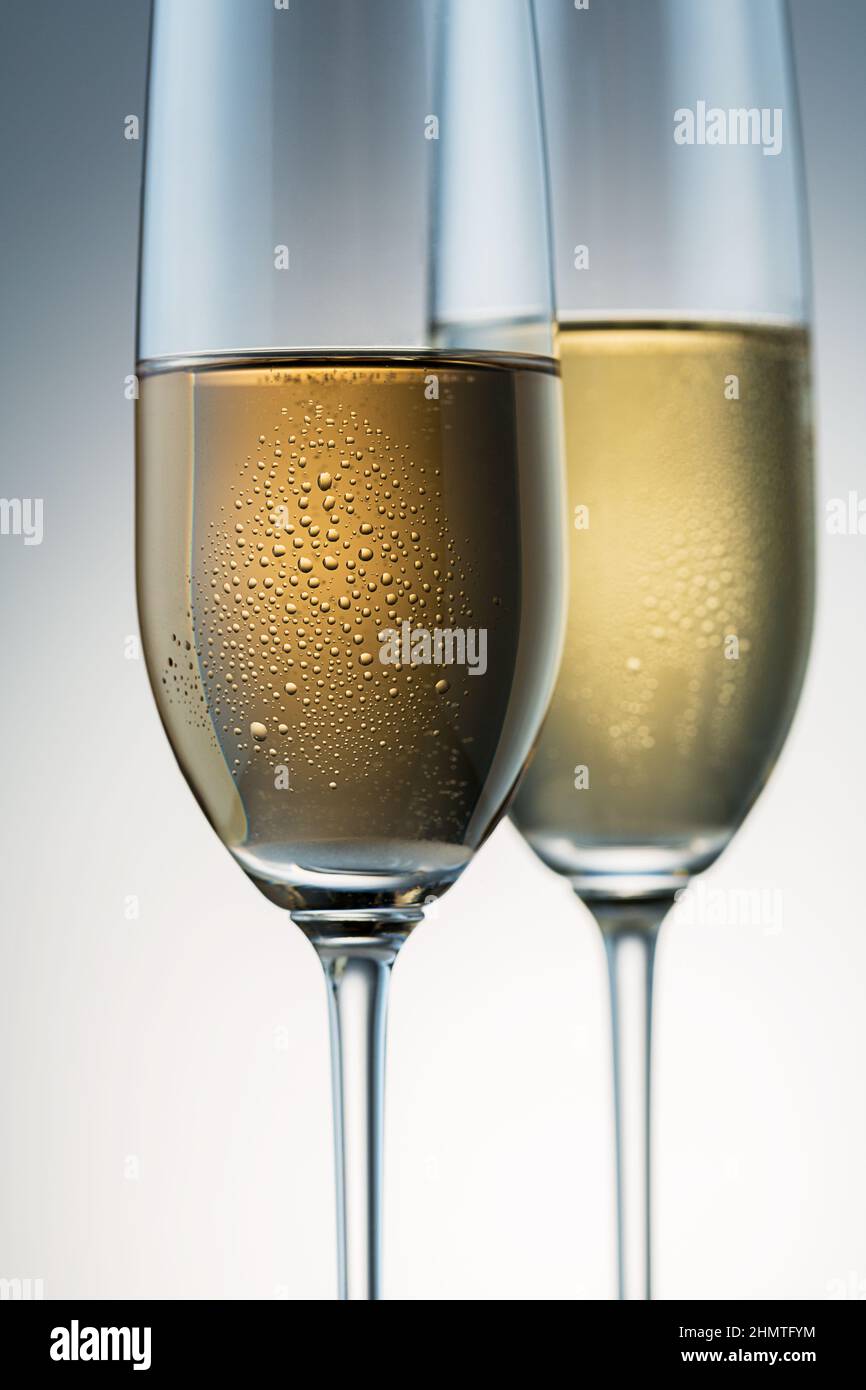 cold champagne glasses Stock Photo - Alamy