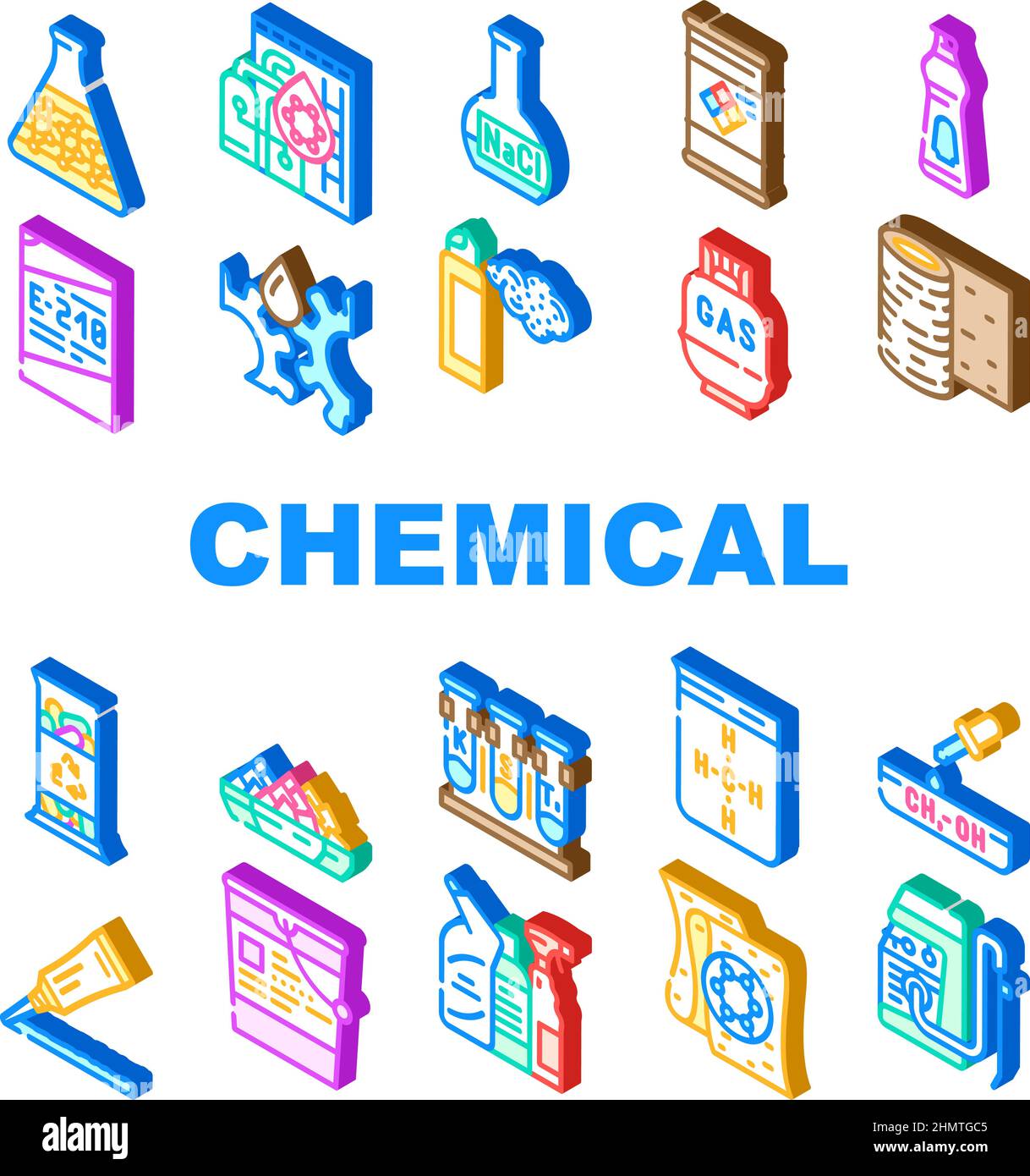 Chemical Industry Production Icons Set Vector Stock Vector Image & Art ...